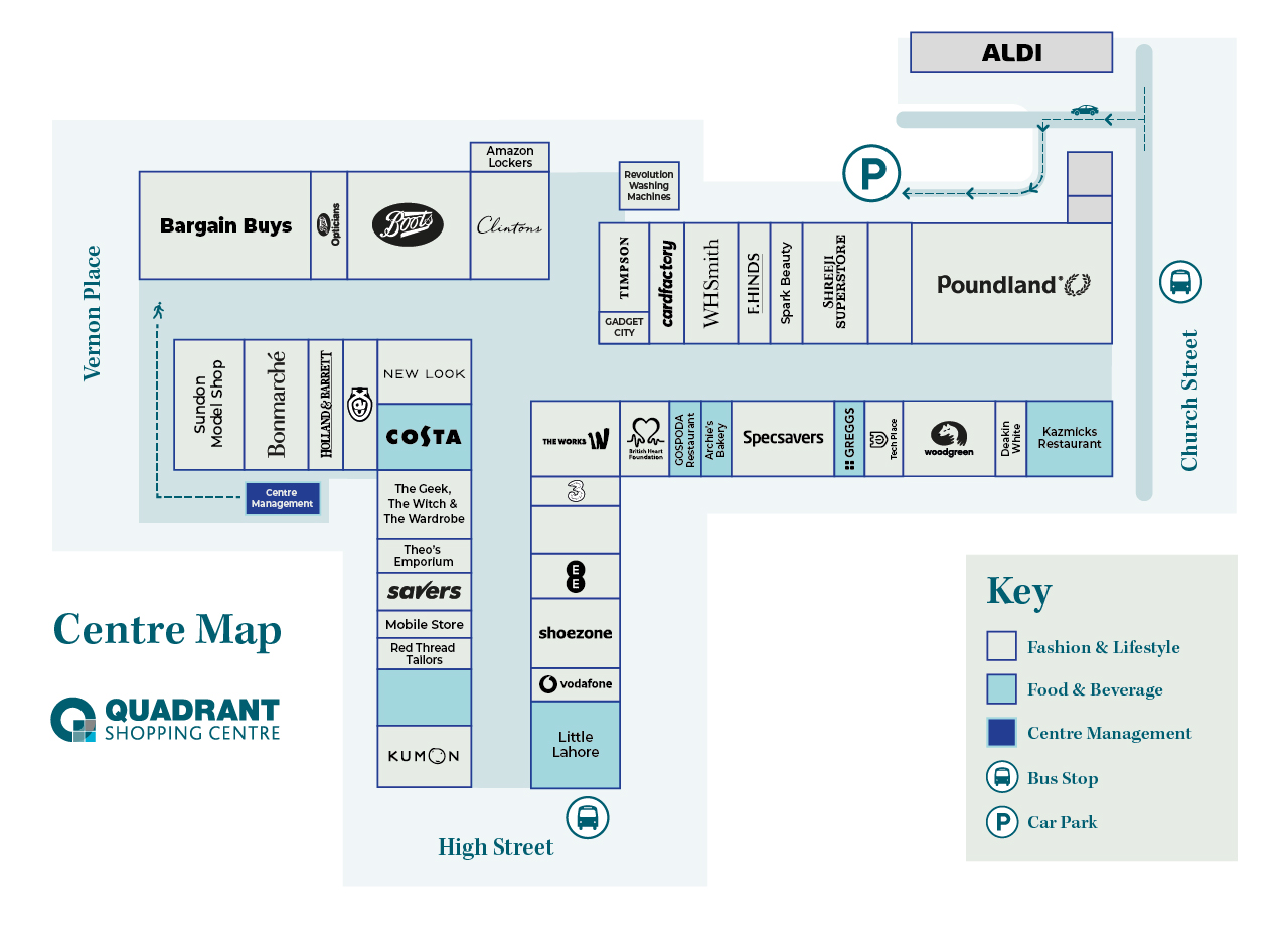 Centre Map – Quadrant Shopping Centre